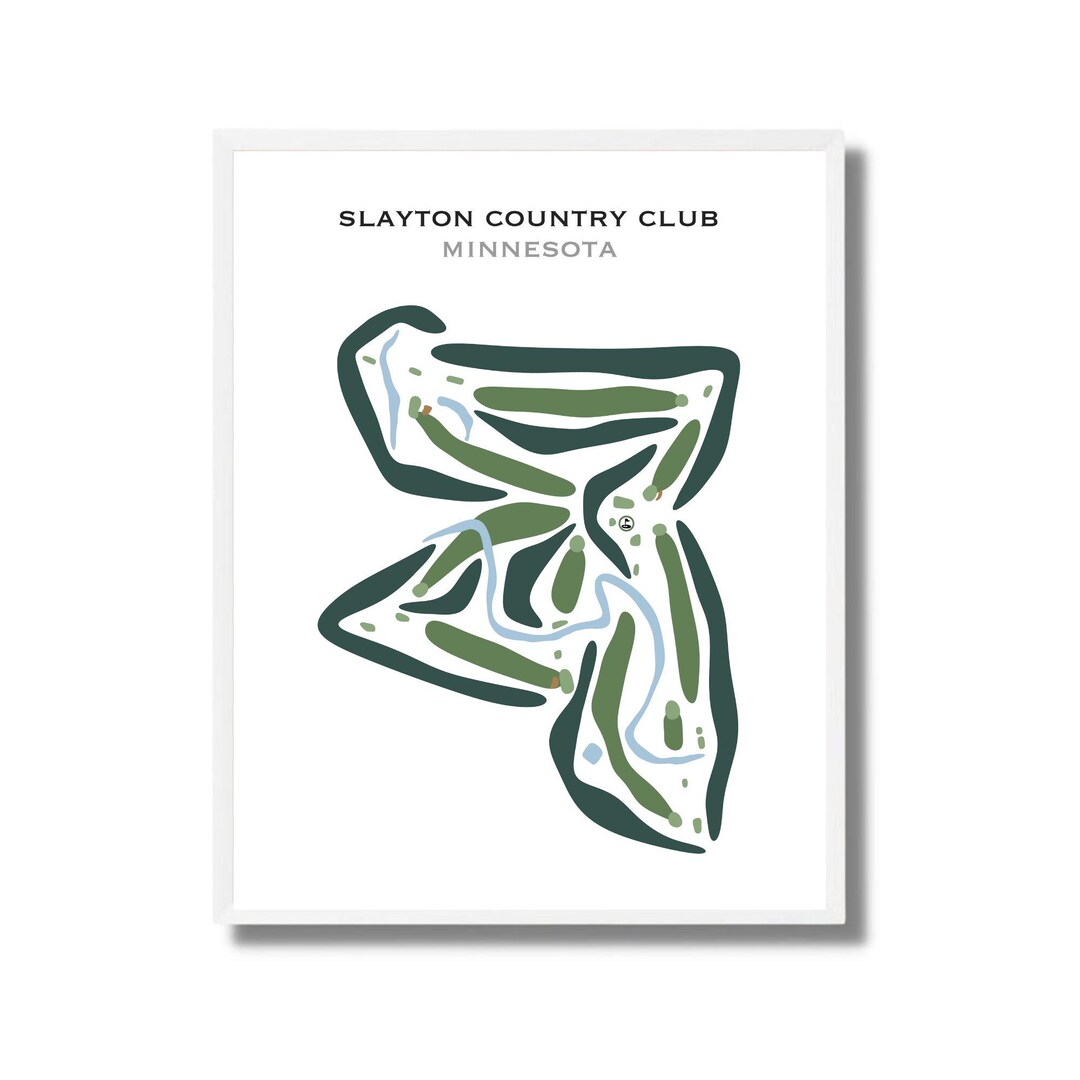 Slayton Country Club, MN | Golf Course Map, Golf Map, Golfer Gift for ...