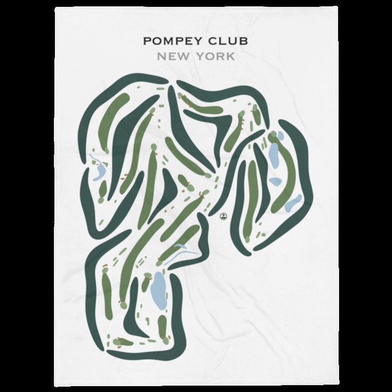 Pompey Club, New York Golf Course Map, Home Decor, Golfer Gift for Him ...
