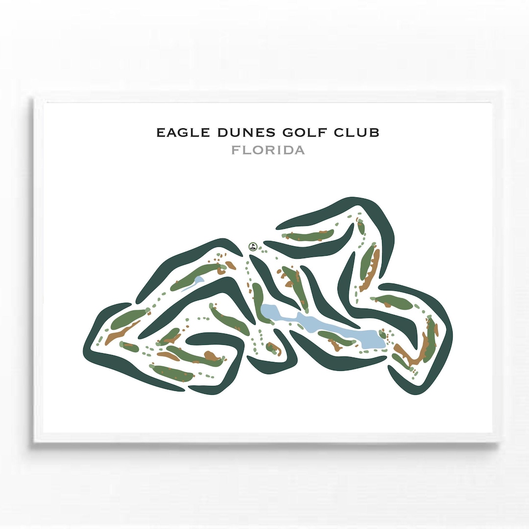 Eagle Dunes Golf Club, FL | Golf Course Map, Golf Map, Golfer Gift for ...