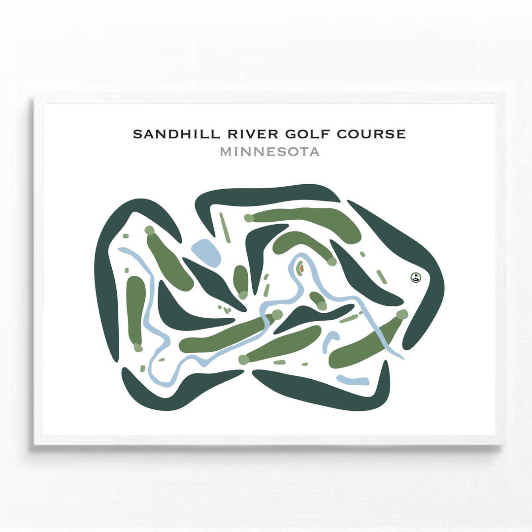 Sandhill River Golf Course, MN | Golf Course Map, Golf Map, Golfer Gift ...