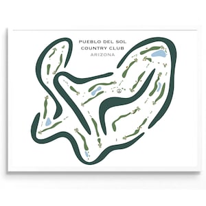 Pueblo Del Sol Country Club, Arizona Golf Home Décor, Birthday Gift for ...