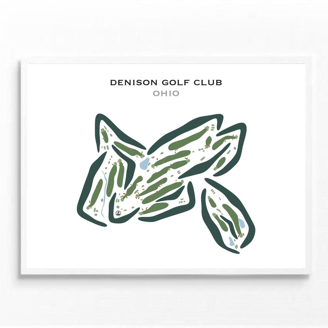 Denison Golf Club, OH | Golf Course Map, Golf Map, Golfer Gift for Him ...