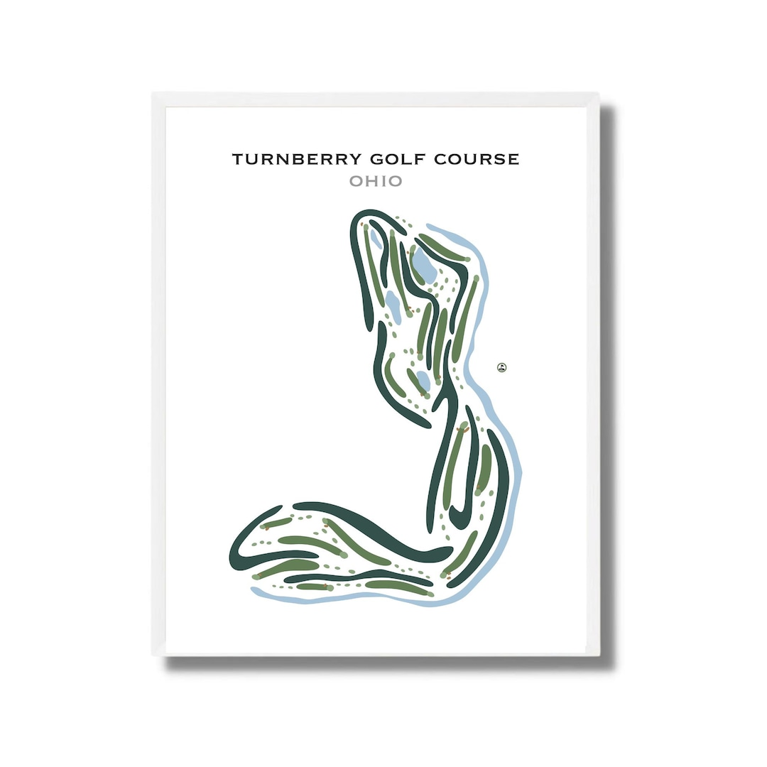 Turnberry Golf Course, Ohio | Golf Course Map, Golf Map, Golfer Gift ...