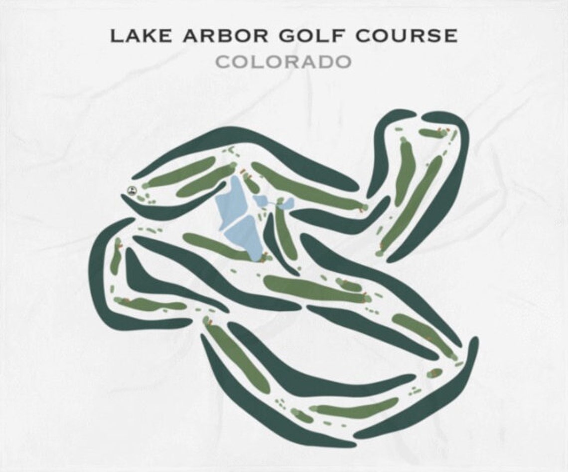 Lake Arbor Golf Course, CO | Golf Course Map, Golf Map, Golfer Gift for ...