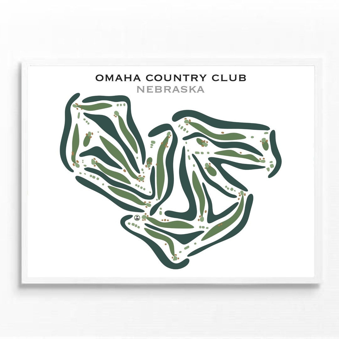 Omaha Country Club NE Golf Course Map Home Decor Golfer - Etsy