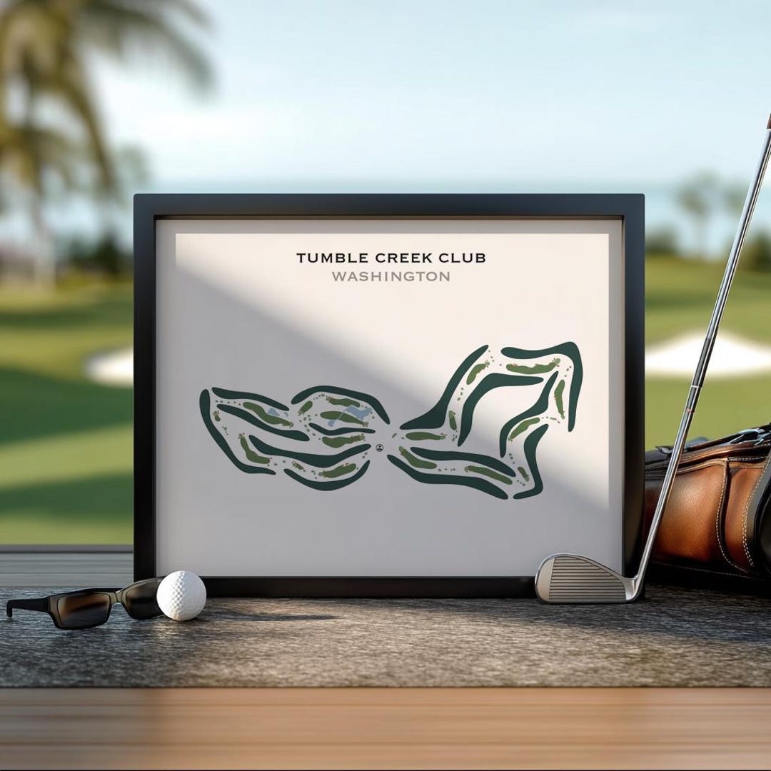 Tumble Creek Club, WA | Golf Course Map, Golf Map, Golfer Gift for Him ...