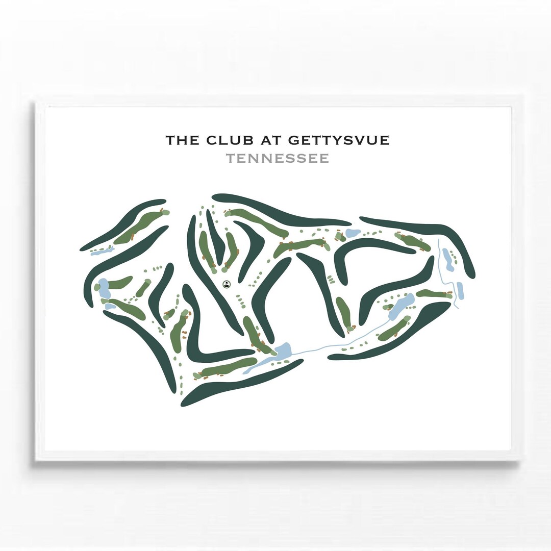 The Club at Gettysvue, TN | Golf Course Map, Golf Map, Golfer Gift for ...
