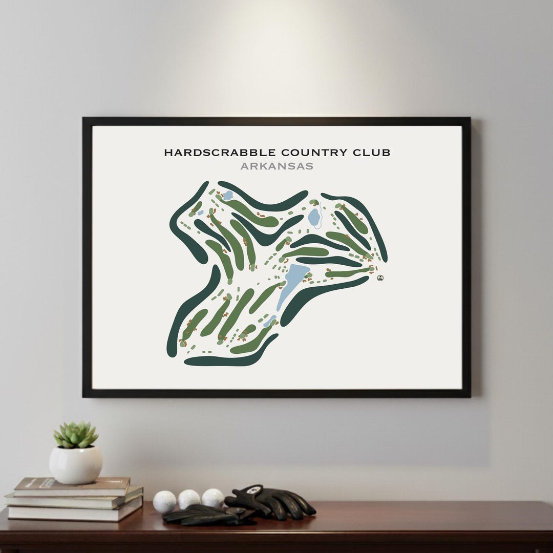 Hardscrabble Country Club, AR | Golf Course Map, Golf Map, Golfer Gift ...