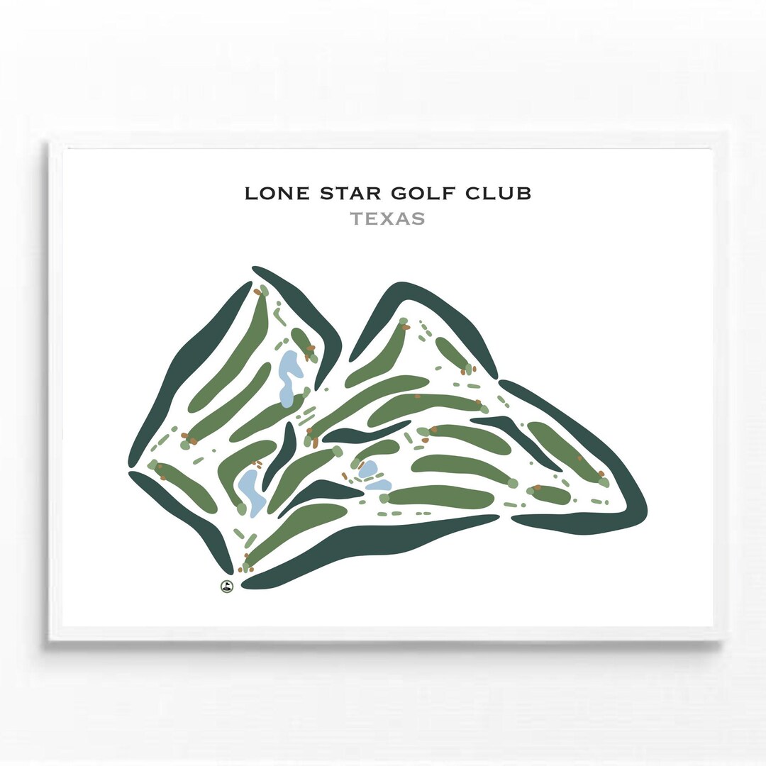 Lone Star Golf Club, TX | Golf Course Map, Golf Map, Golfer Gift for ...