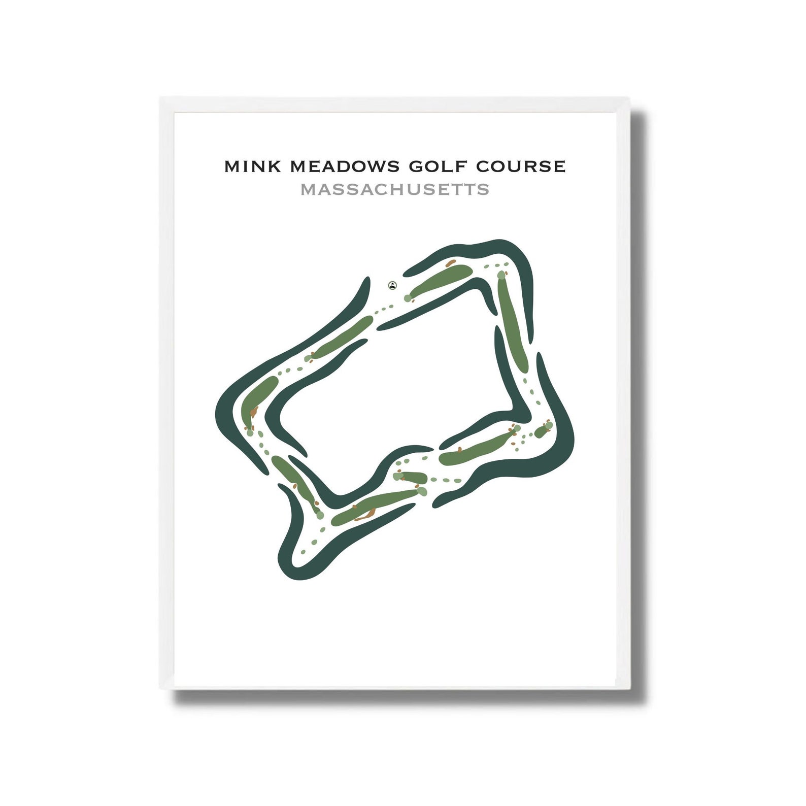 Mink Meadows Golf Course, MA | Golf Course Map, Golf Map, Golfer Gift ...
