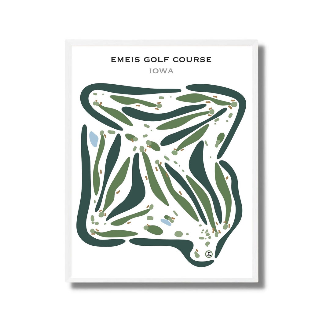 Emeis Golf Course, Iowa | Golf Course Map, Golf Gifts for Dad, Golfer ...