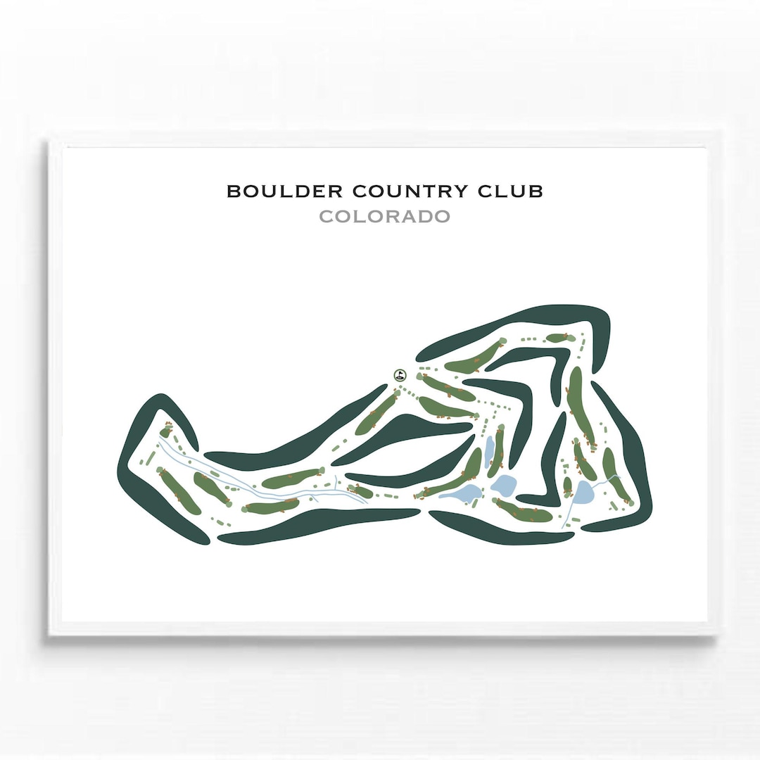 Boulder Country Club, CO | Golf Course Map, Golf Map, Golfer Gift for ...