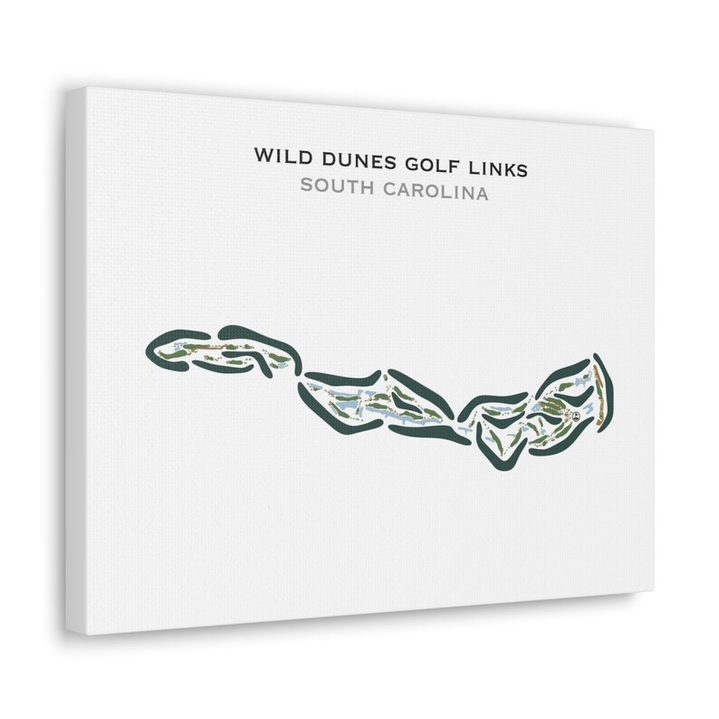 Wild Dunes Golf Links, SC | Golf Course Map, Golf Map, Golfer Gift for ...