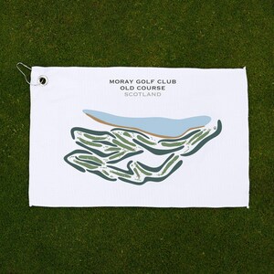 Moray Golf Club Old Course, Scotland | Golf Course Map, Golfer Gift for ...