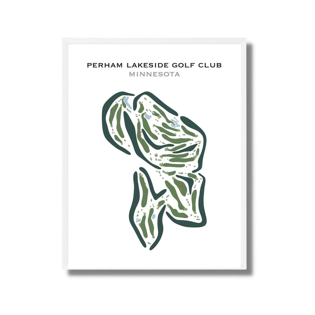 Perham Lakeside Golf Club, MN | Golf Course Map, Golf Map, Golfer Gift ...