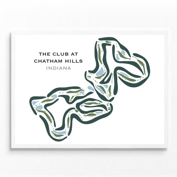 The Club at Chatham Hills Indiana Golf Map Father's - Etsy