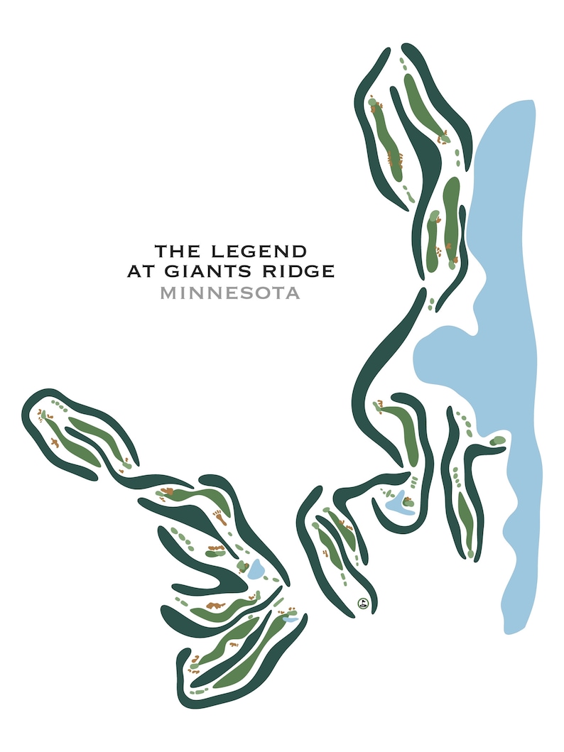 The Legend at Giants Ridge, MN Golf Course Map, Home Decor, Golfer Gift ...