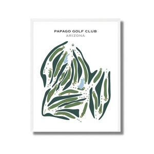 Papago Golf Club, Arizona | Golf Course Map, Golf Map, Golfer Gift for ...