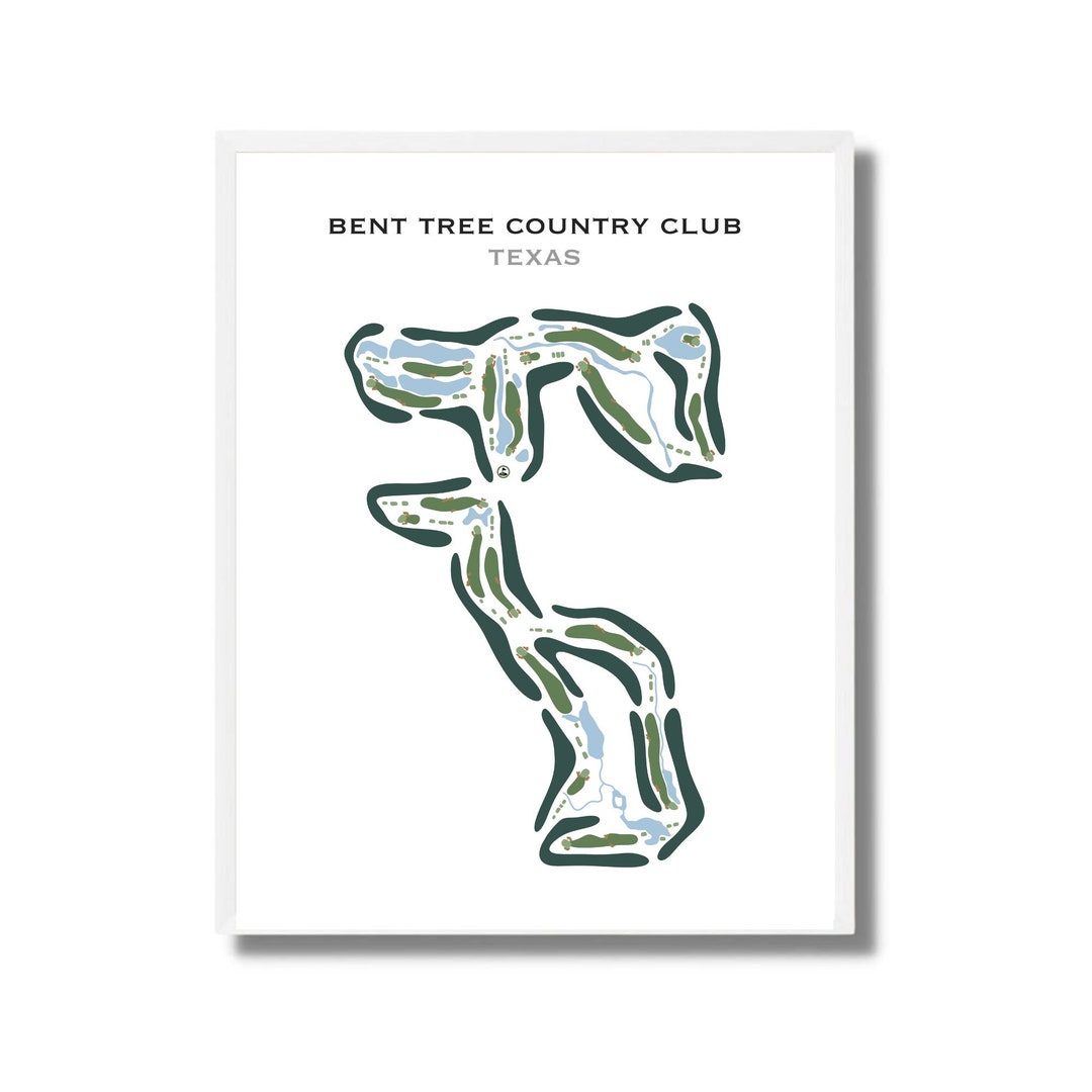 Bent Tree Country Club, TX | Golf Course Map, Golf Map, Golfer Gift for ...