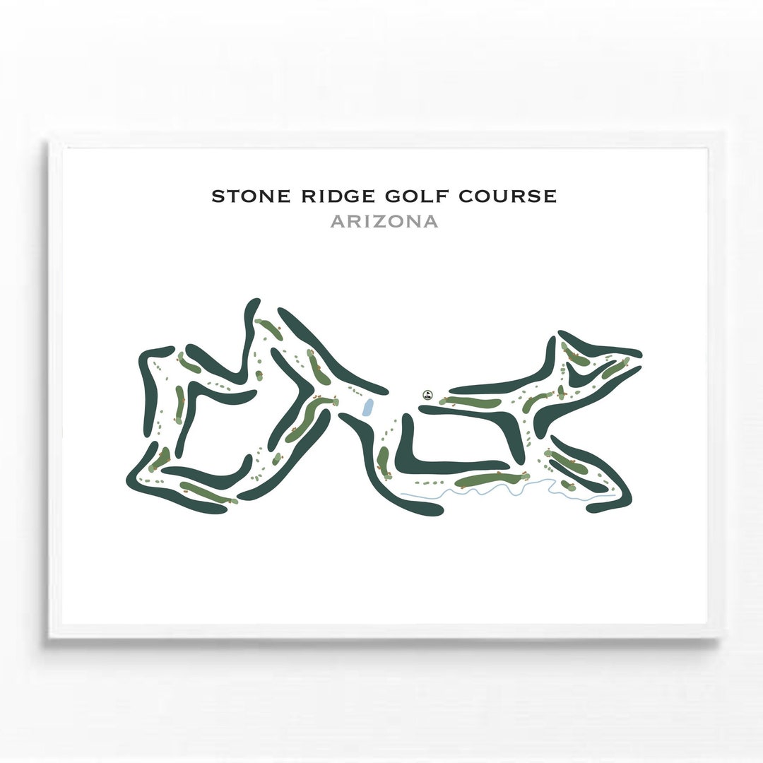 Stone Ridge Golf Course, AZ | Golf Course Map, Golf Map, Golfer Gift ...
