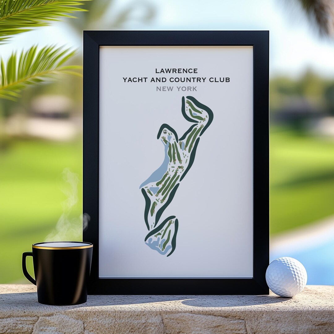 Lawrence Yacht and Country Club, NY Golf Gifts | Golf Course Map ...