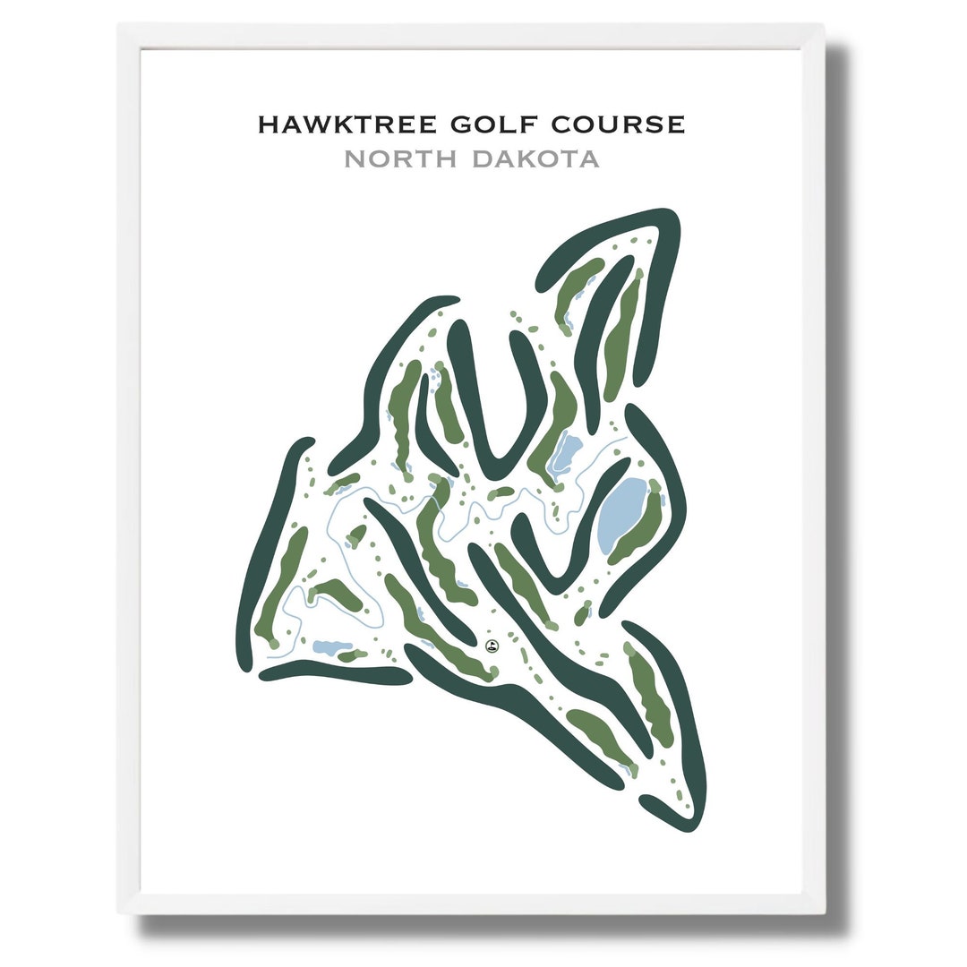 Hawktree Golf Course ND Golf Course Map Home Decor Golfer - Etsy