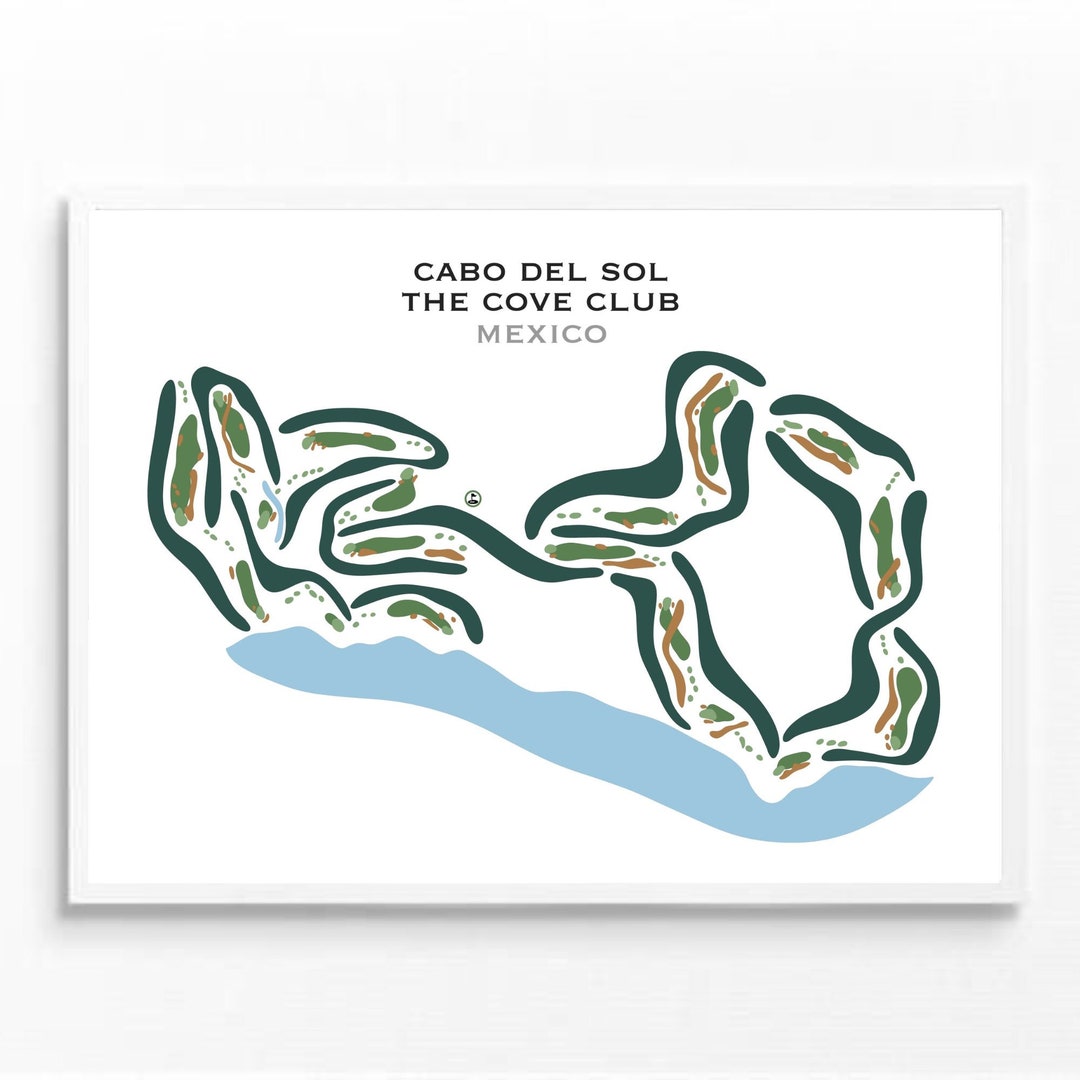 Cabo Del Sol the Cove Club, Mexico | Golf Course Map, Golfer Gift for ...