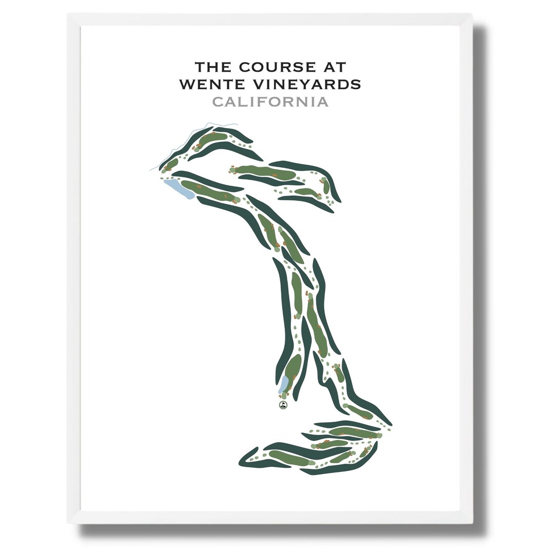 The Course at Wente Vineyards CA Golf Course Map Home - Etsy