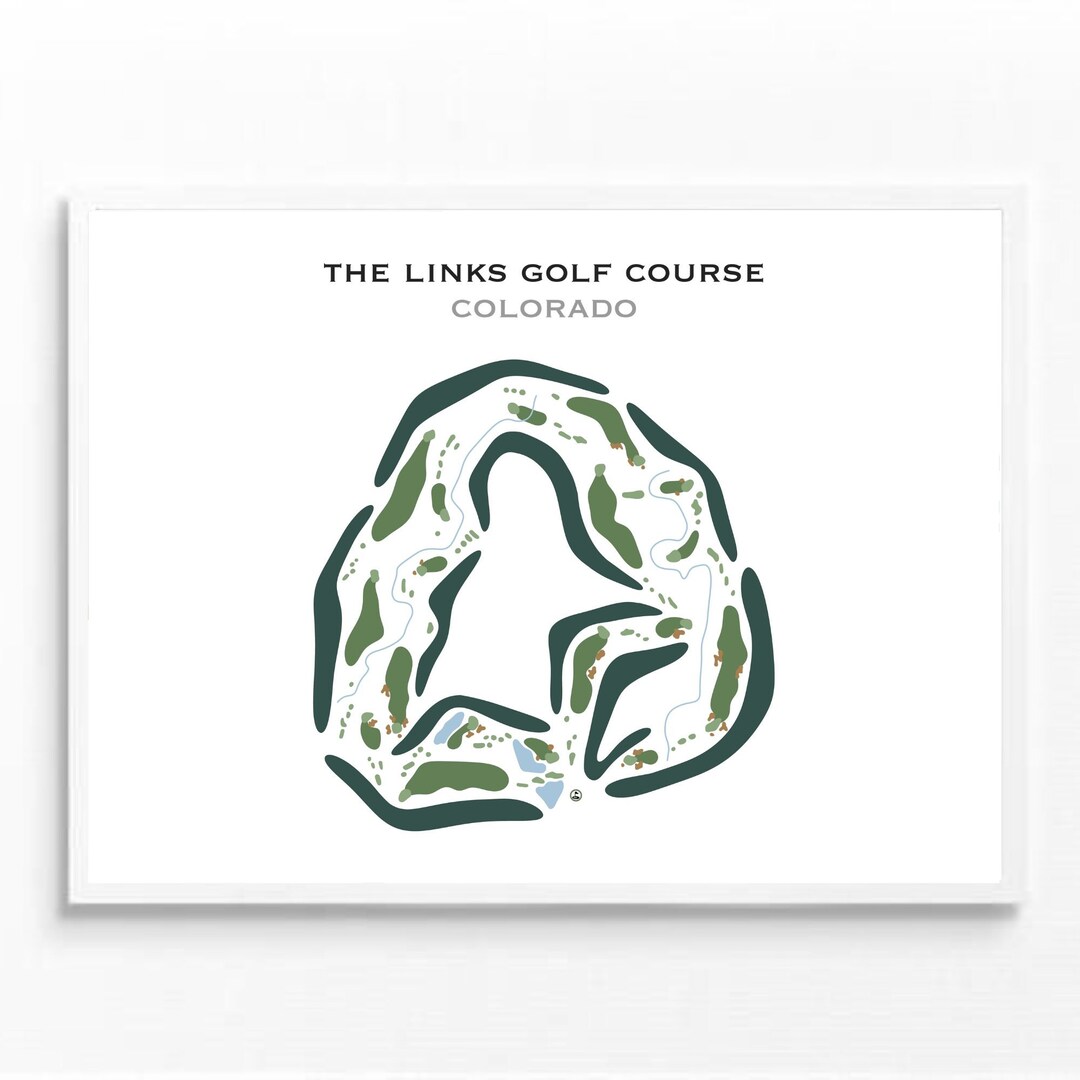 The Links Golf Course, CO | Golf Course Map, Golf Map, Golfer Gift for ...