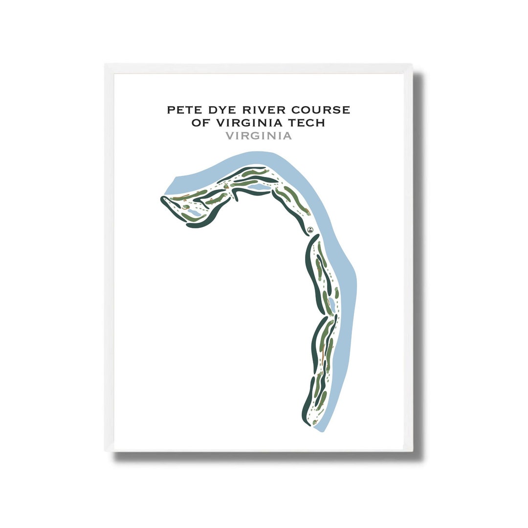 Pete Dye River Course of Virginia Tech, VA | Golf Course Map, Golf Map ...