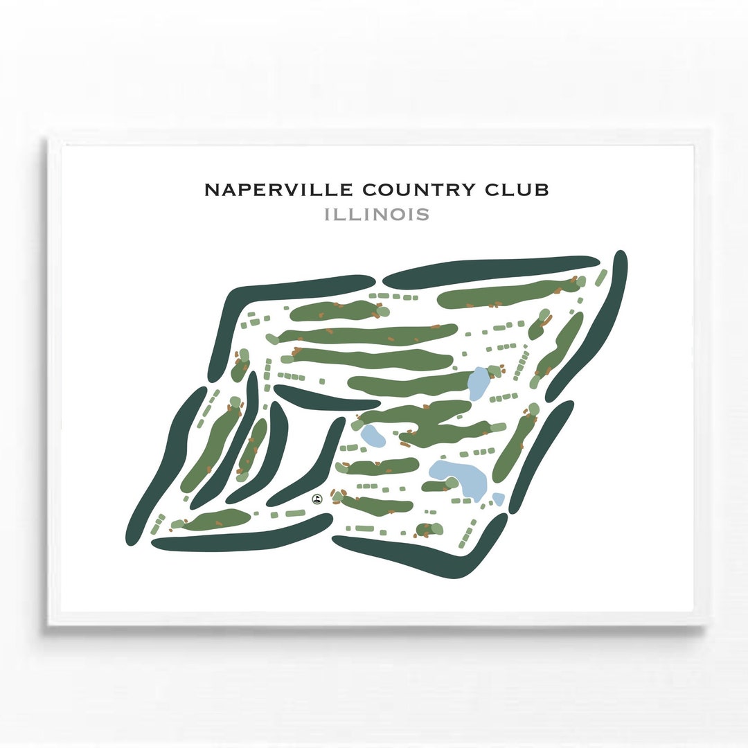Naperville Country Club, IL | Golf Course Map, Golf Map, Golfer Gift ...