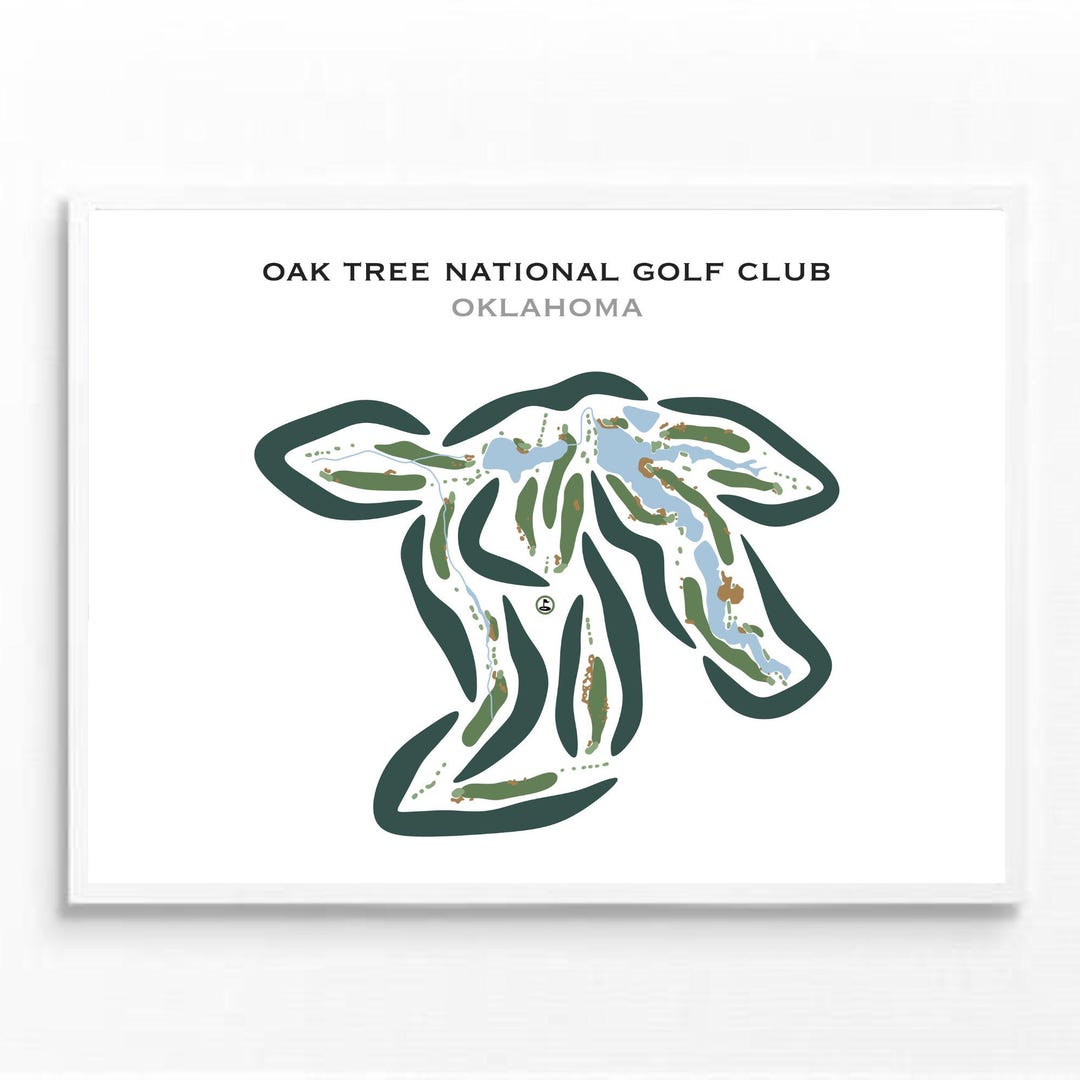 Oak Tree National Golf Club, OK | Golf Course Map, Golf Map, Golfer ...