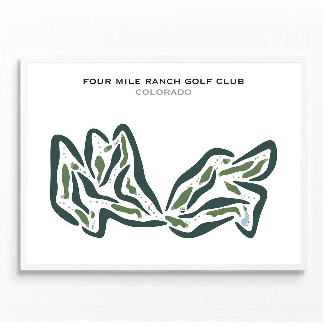 Four Mile Ranch Golf Club, CO | Golf Course Map, Golf Map, Golfer Gift ...