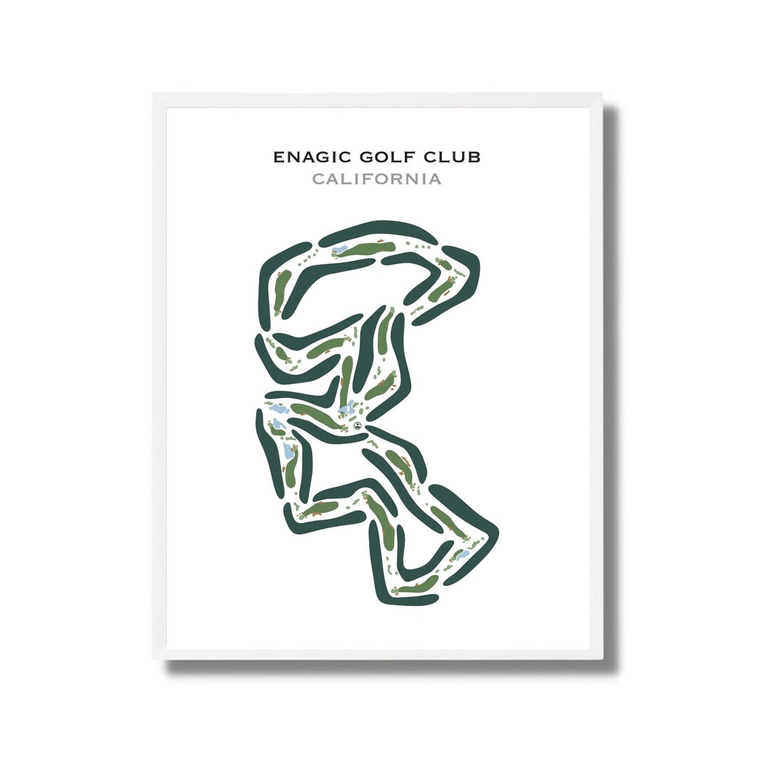 Enagic Golf Club, California | Golf Course Map, Golf Map, Golfer Gift ...