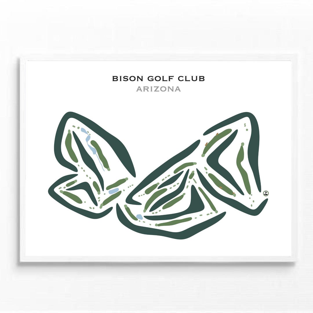 Bison Golf Club, AZ | Golf Course Map, Golf Map, Golfer Gift for Him ...