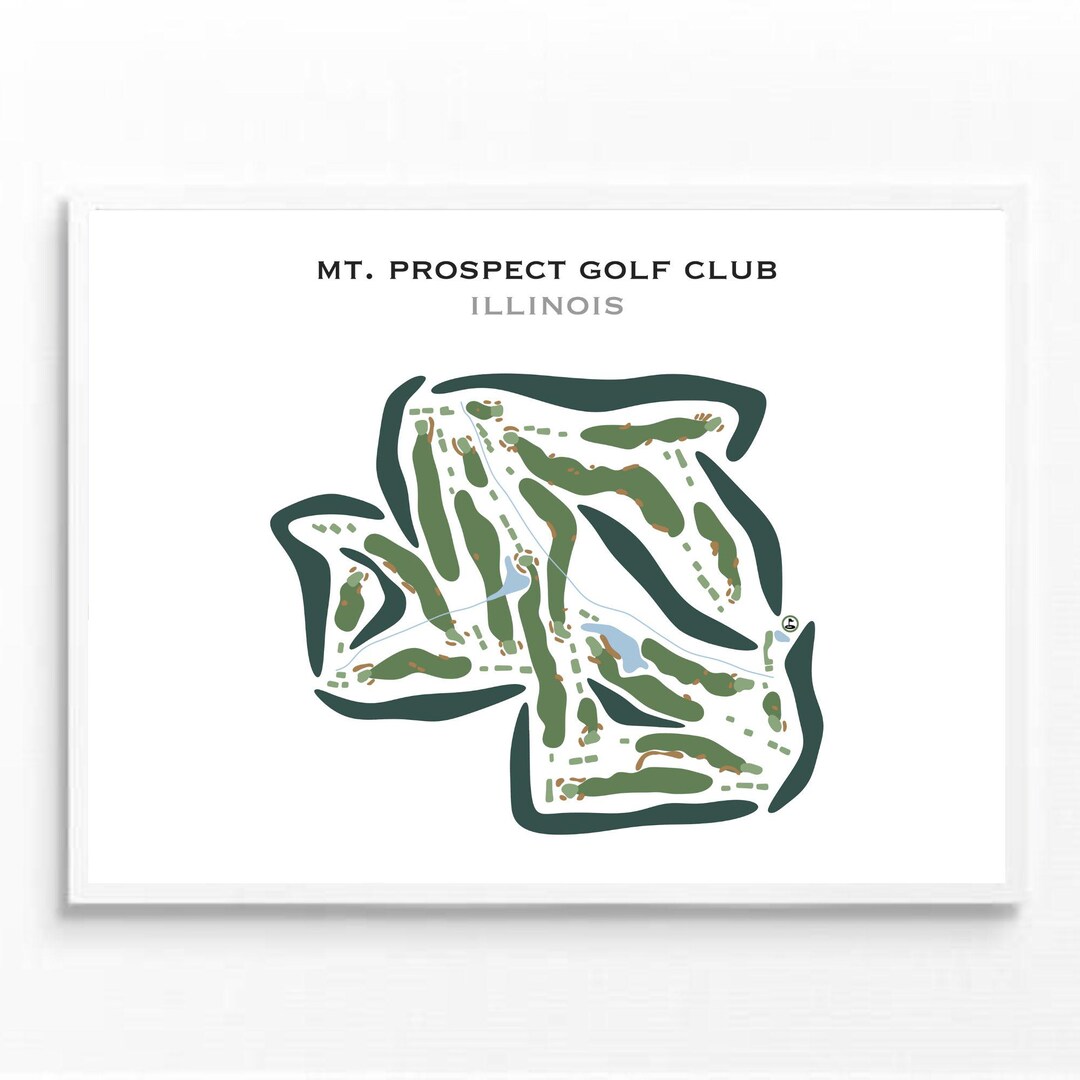 Mt. Prospect Golf Course, IL | Golf Course Map, Golf Map, Golfer Gift ...