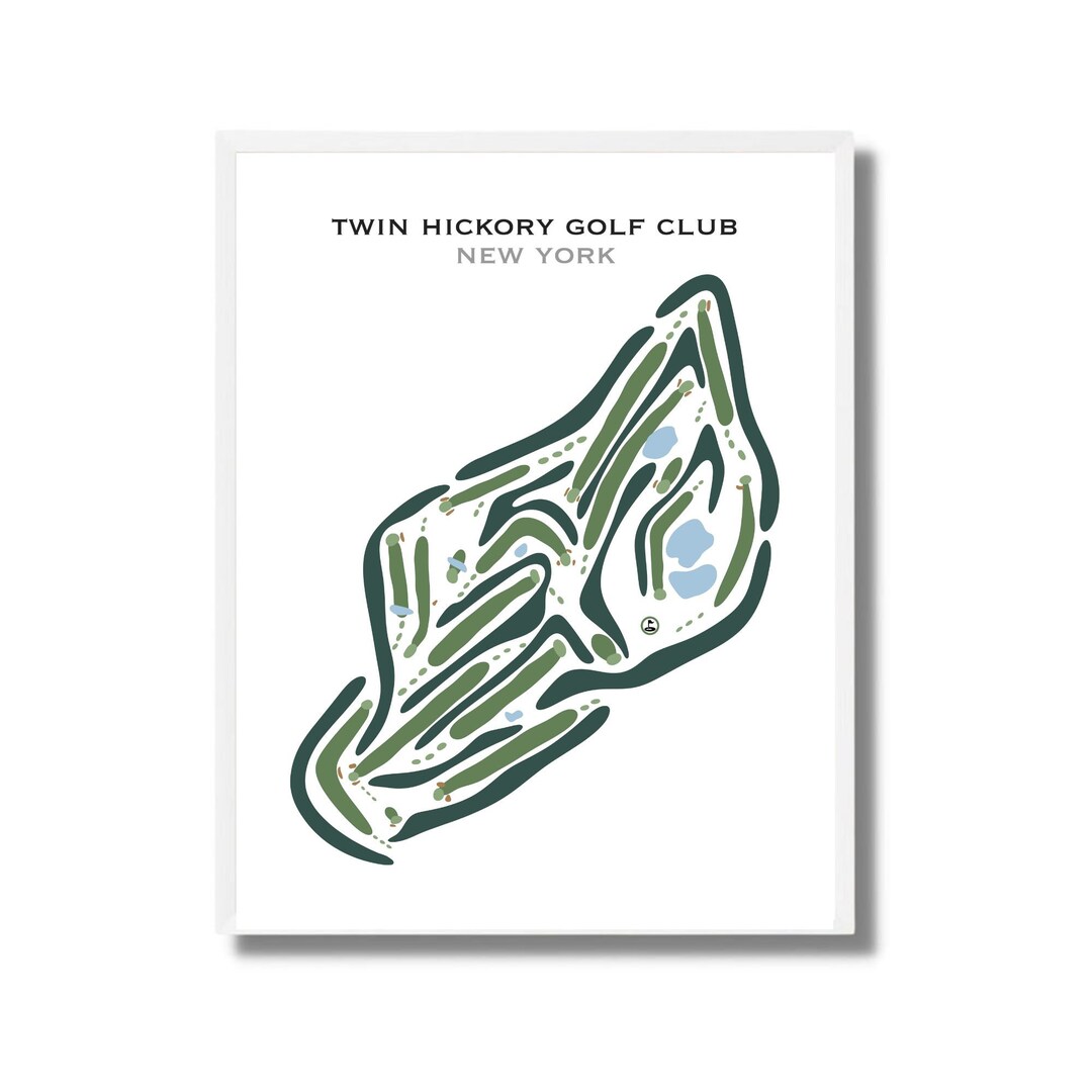 Twin Hickory Golf Club, NY | Golf Course Map, Golf Map, Golfer Gift for ...