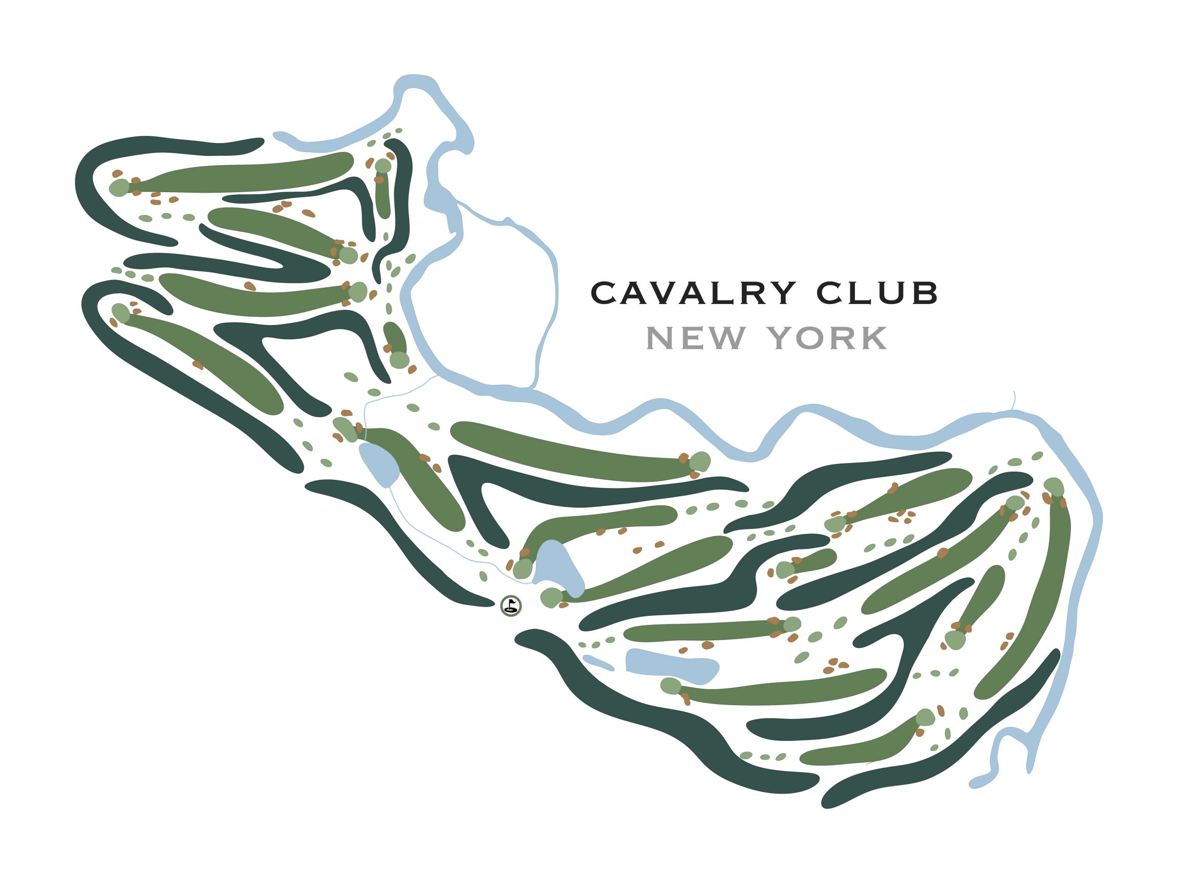 Cavalry Club New York Golf Course Map Home Decor Golfer - Etsy