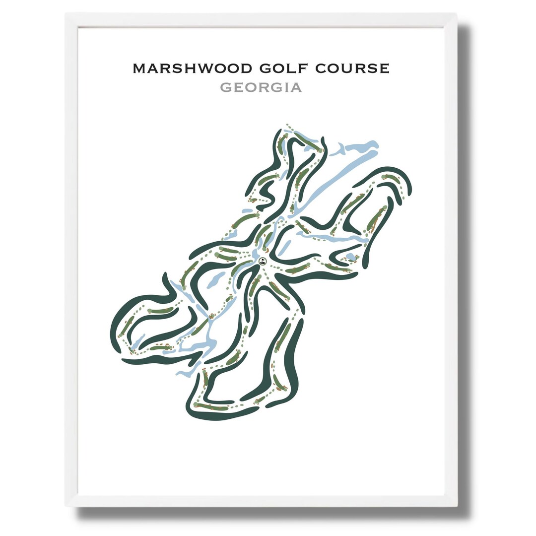 Marshwood Golf Course GA Golf Course Map Home Decor - Etsy