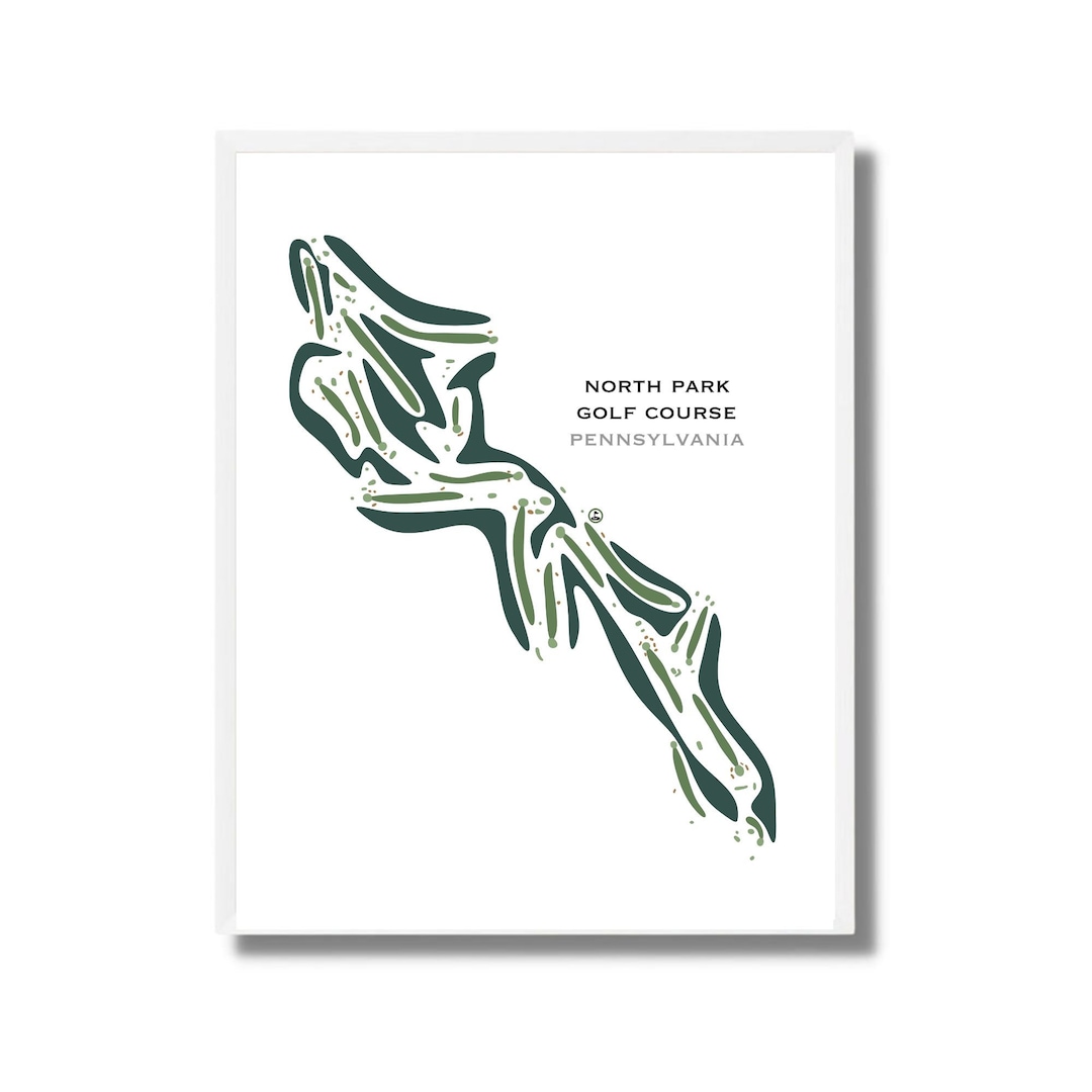 North Park Golf Course, Pennsylvania, Golf Course Print, Golf Golf Map ...