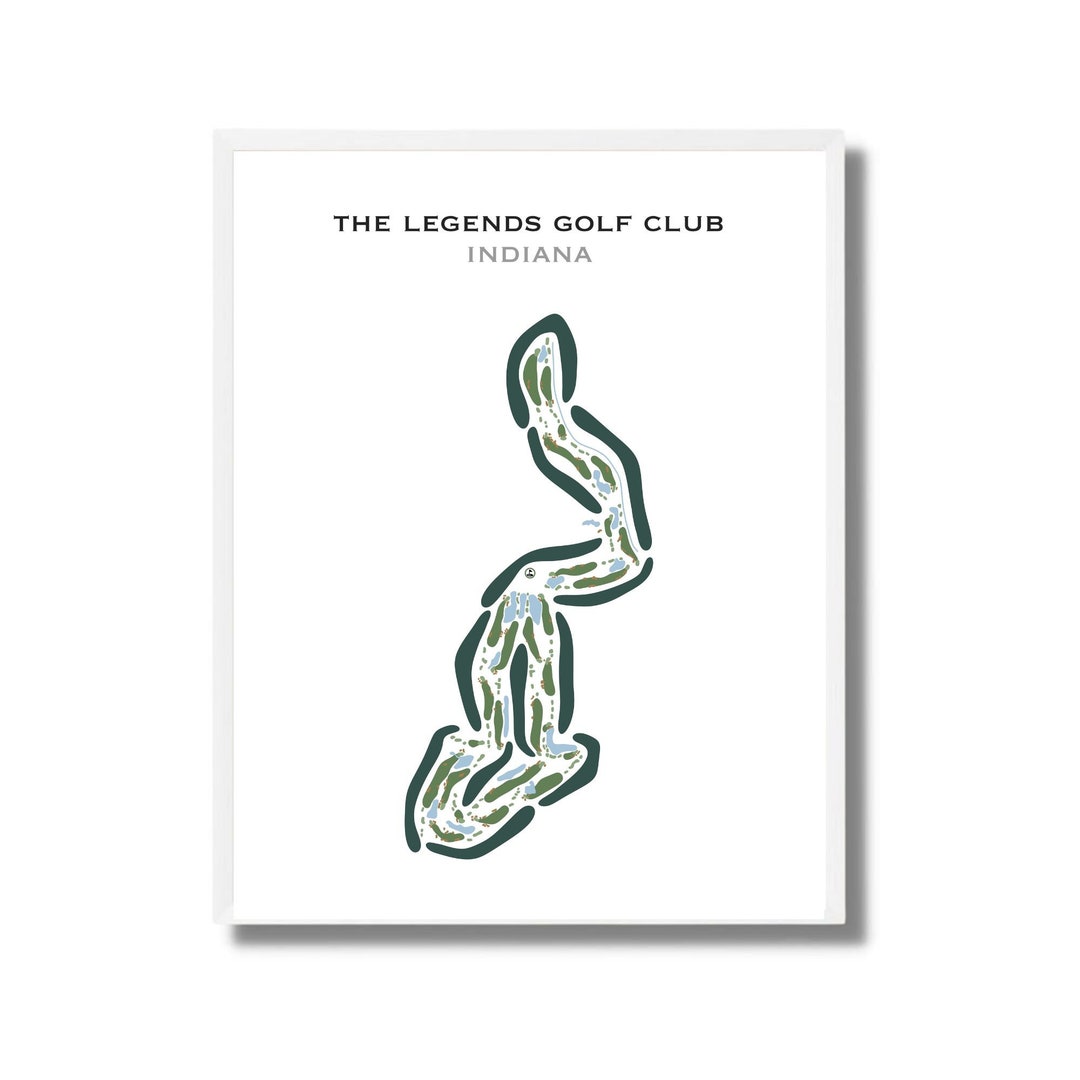 The Legends Golf Club, IN | Golf Course Map, Golf Map, Golfer Gift for ...