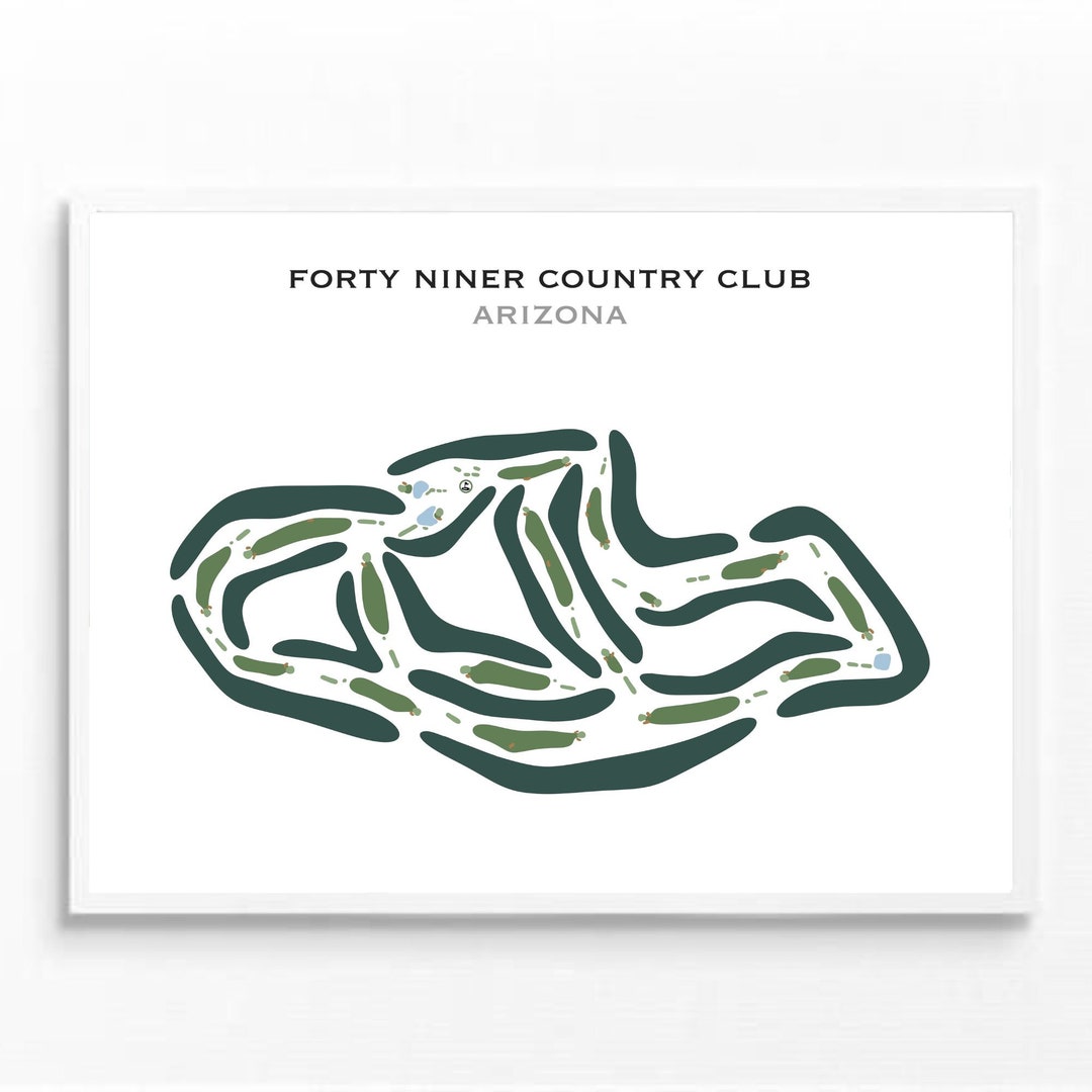 Forty Niner Country Club, AZ | Golf Course Map, Golf Map, Golfer Gift ...