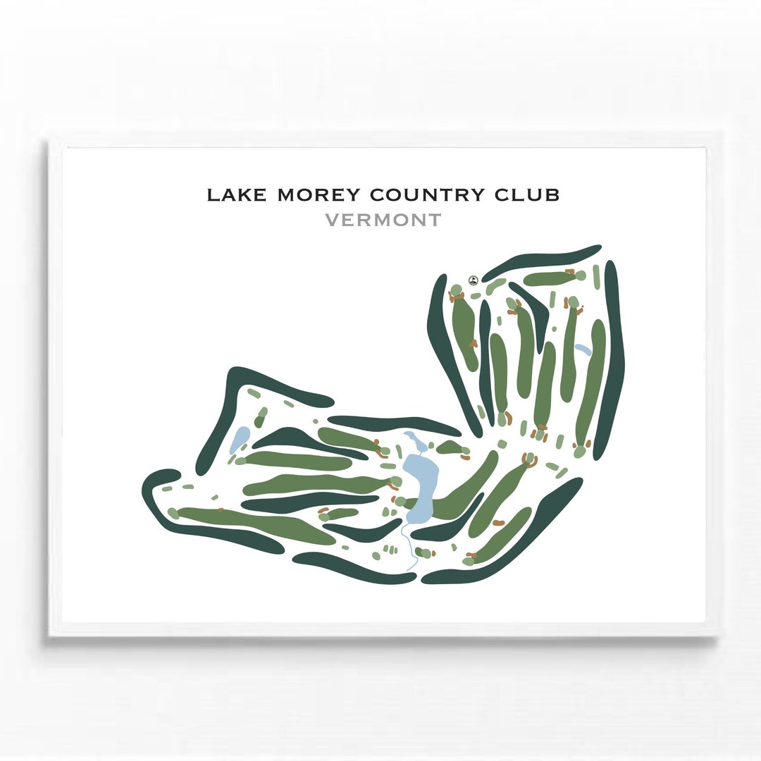 Lake Morey Country Club, VT | Golf Course Map, Golf Map, Golfer Gift ...