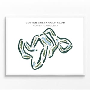 Cutter Creek Golf Club, North Carolina, Golf Course Map, Golf Art for ...