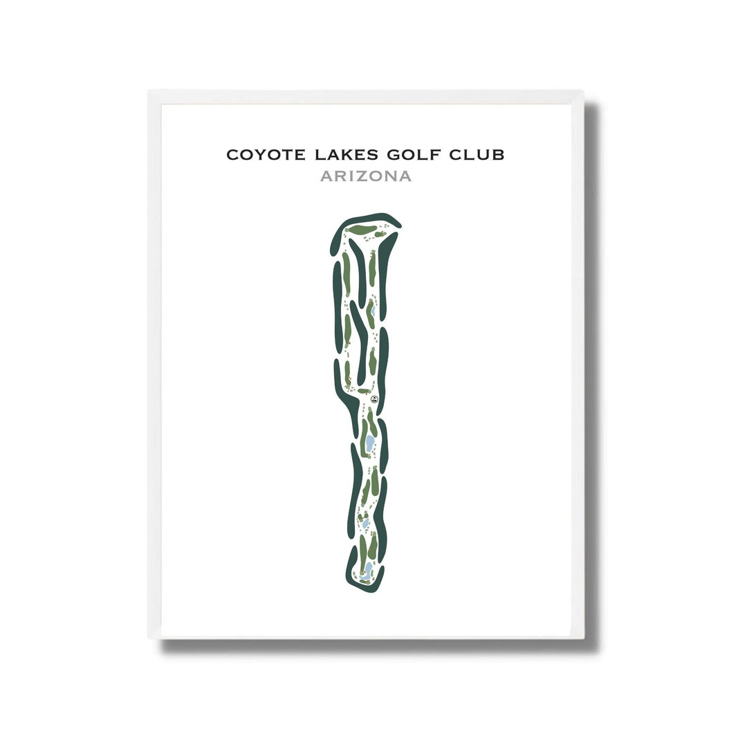 Coyote Lakes Golf Club, AZ | Golf Course Map, Golf Map, Golfer Gift for ...