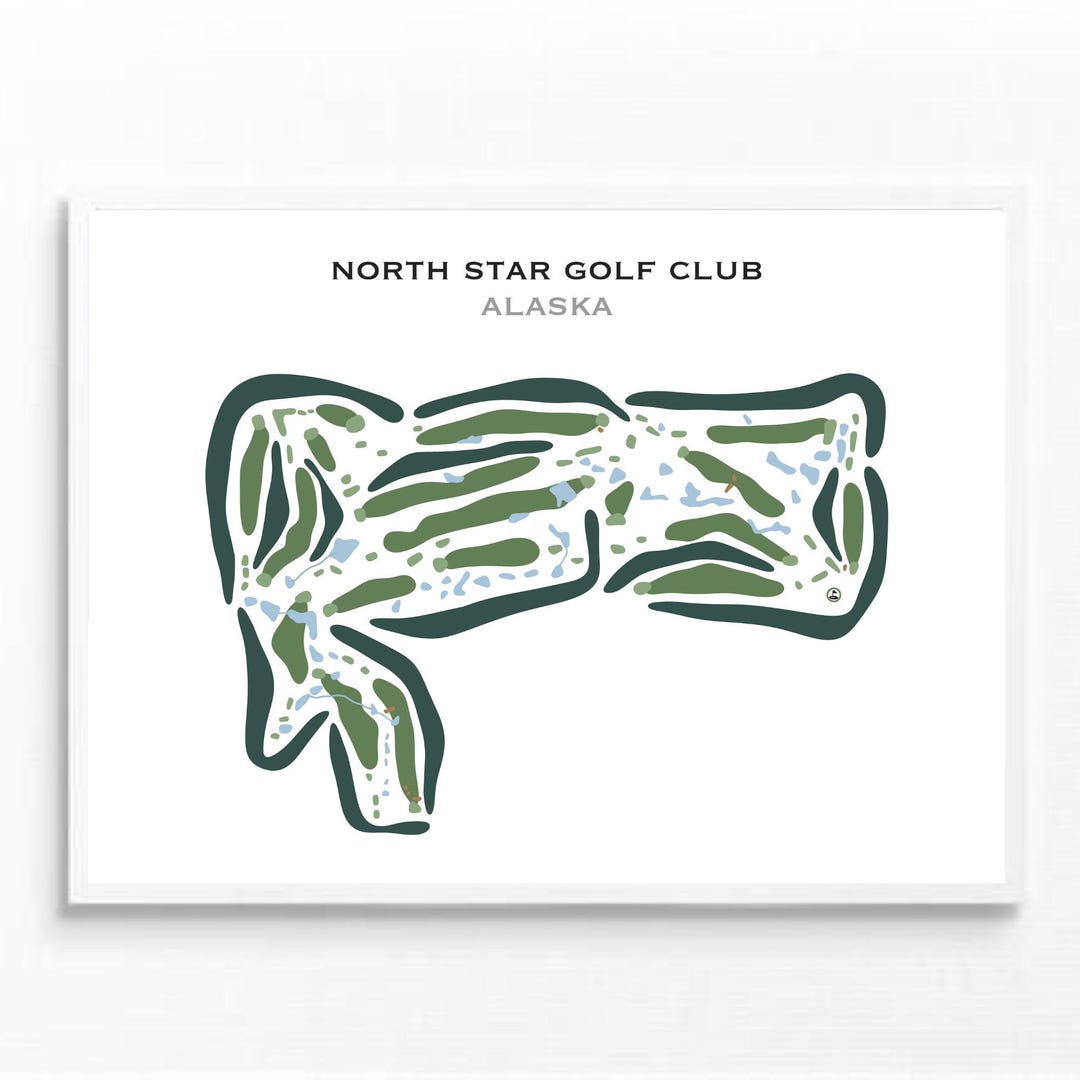 North Star Golf Club, Alaska | Golf Course Map, Golf Map, Golfer Gift ...