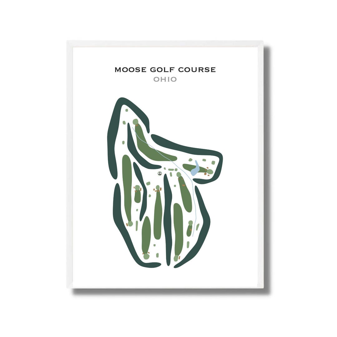 Moose Golf Course, Ohio | Golf Course Map, Golf Map, Golfer Gift for ...