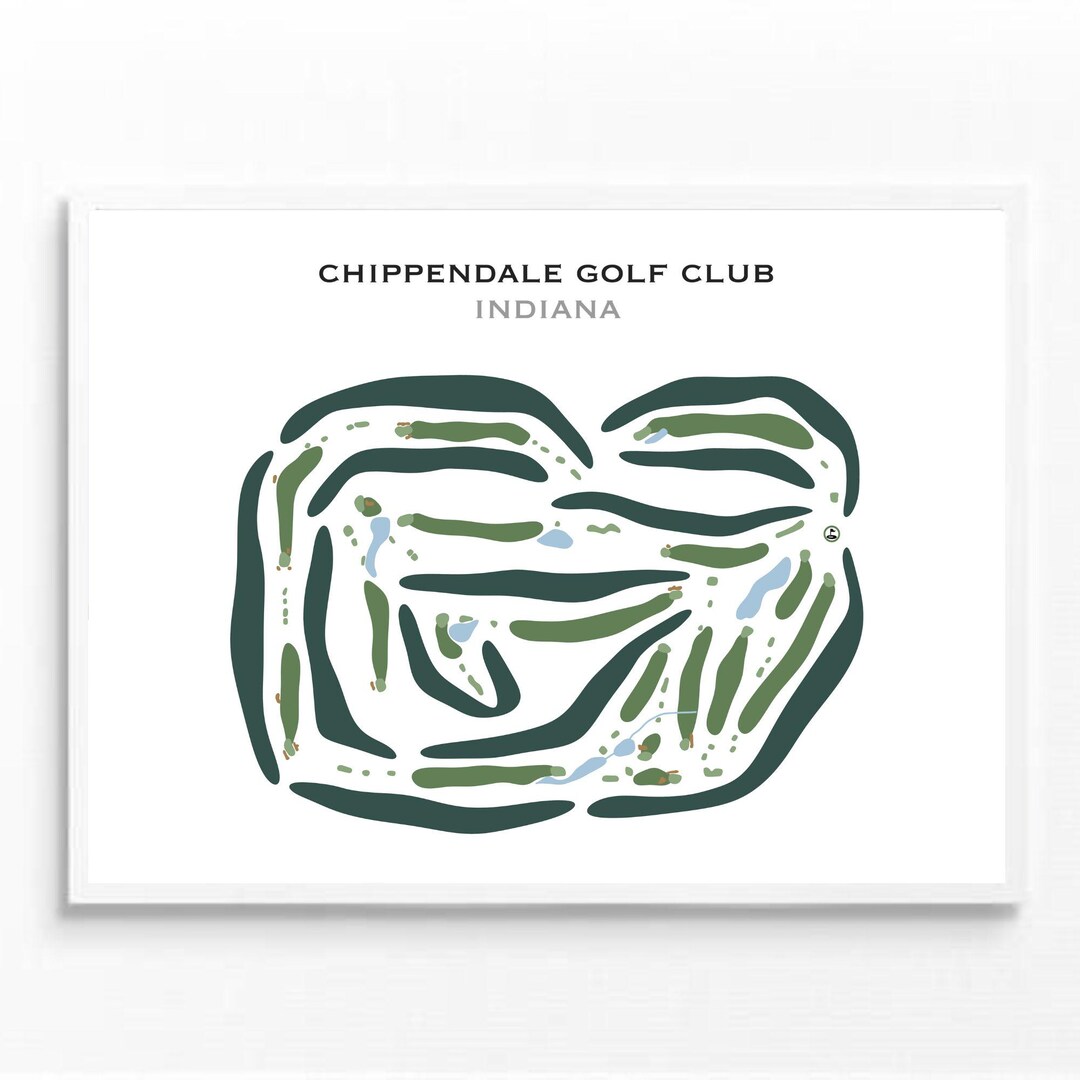Chippendale Golf Club, IN | Golf Course Map, Golf Map, Golfer Gift for ...