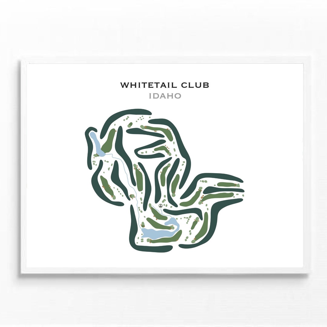 Whitetail Club, Idaho | Golf Course Map, Golf Map, Golfer Gift for Him ...