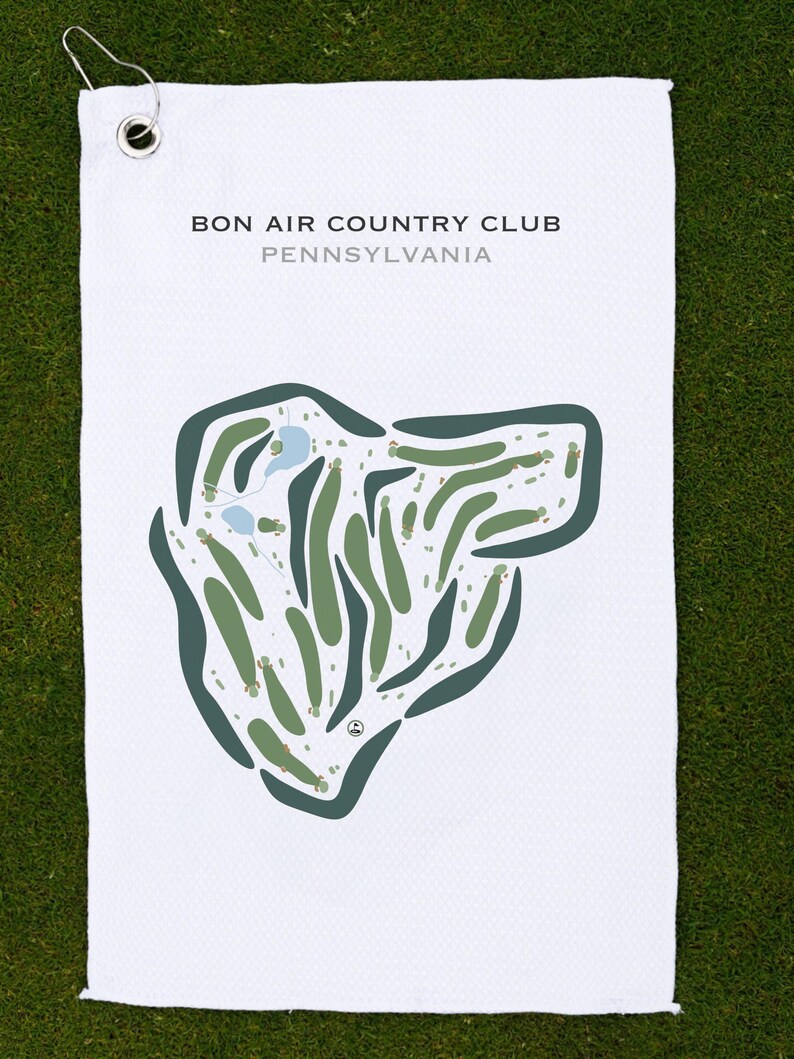 Bon Air Country Club, PA Golf Course Map Canvas, Golf Map Wall Art ...